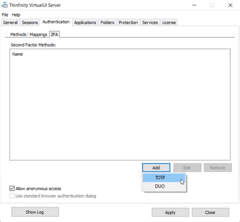 Using One Time Passcode Hotptotp With Thinfinity Virtualui