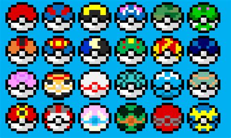 All Pokeballs Pixel Art Drew The New Pokemon Starters Rpixelart