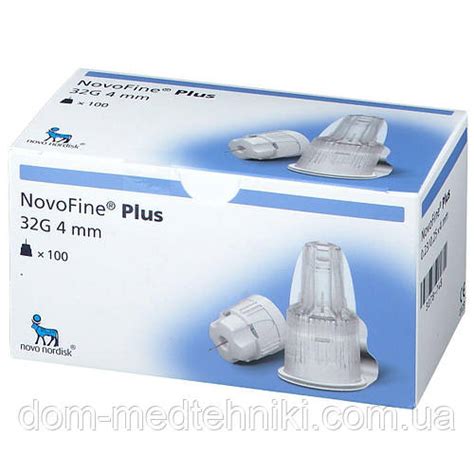 Иглы инсулиновые Новофайн Плюс / Novofine Plus 4 мм 32G, 100 шт. (ID ...