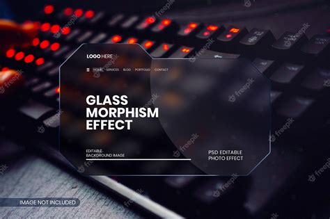 Premium Psd Glass Morphism Photo Effect Template