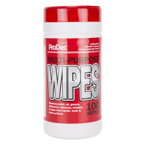 Prodec Wipes Multi Purpose Anti Bacterial Cleaning Wipes 100pk Pihw1c Sealants And Tools Direct