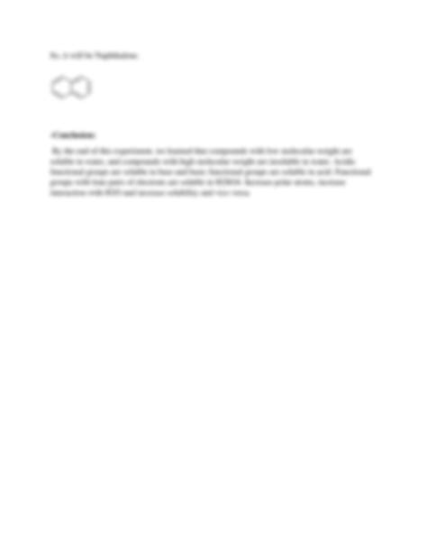 Solution Organic Chemistry I Lab Report Detection Of Oil Adulteration