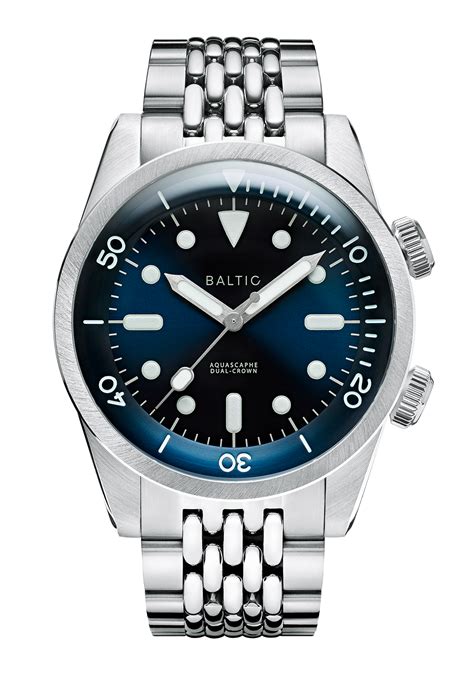 Baltic Aquascaphe Dual Crown Blue Timetide Watches Au