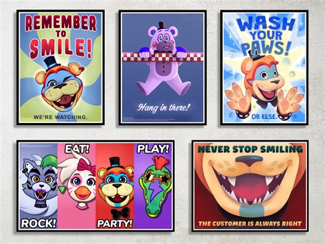 Five Nights At Freddys Poster Fnaf Security Breach Printable Game