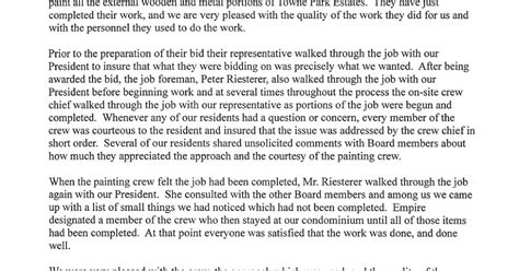 Empireworks Reviews And Resources Towne Park Estates Hoa Reference Letter