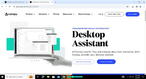 install the desktop assistant canopy