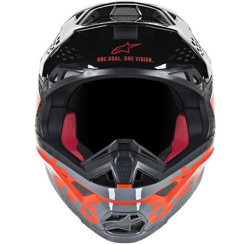 Alpinestars Supertech M8 Helmet Contact Dark Redwhite Xs Off Road Mips