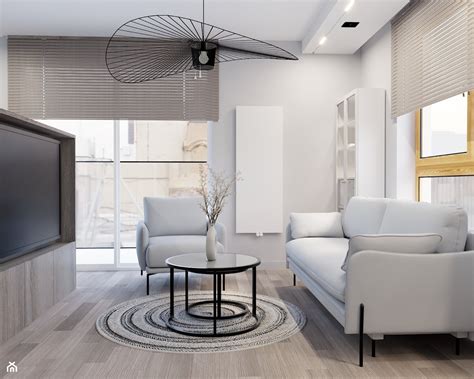 Mieszkanie W Warszawie Salon Styl Minimalistyczny Zdjęcie Od Es Projekty Wnętrz Homebook