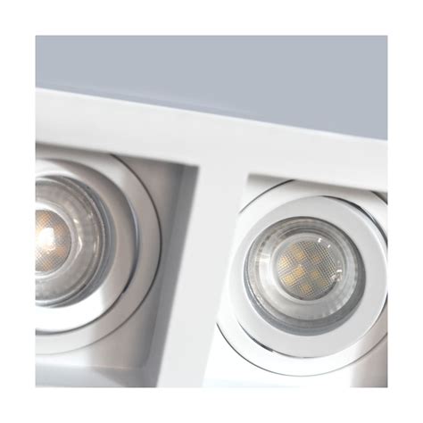 Akrah Recessed Spotlight Rectangular White With Bulb Replacement From