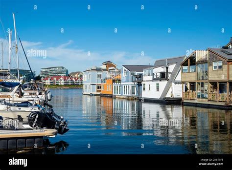 Photograph Of Floating Homes On Victorias Waterfront Victoria