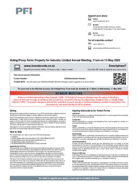 Fillable Online Votingproxy Form Fax Email Print Pdffiller