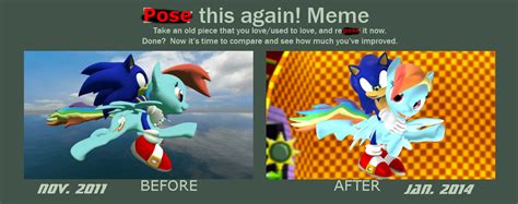 Before And After Sonic Riding Rainbow Dash By Nightb1ader On Deviantart