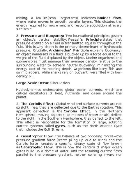 Hydrodynamics In Marine Science Sub Plan Classwork Homework By The Stem