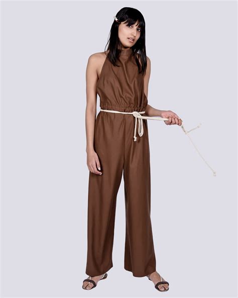 Baserange Shore Jumpsuit Nerida Brown Garmentory