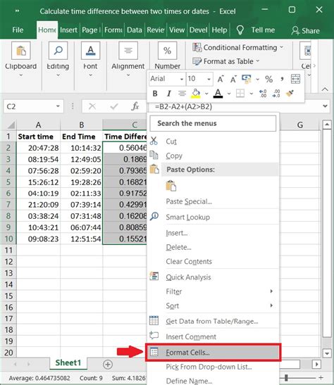excel 如何计算两个时间或日期之间的时间差 极客教程