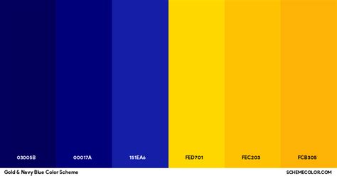Blue And Gold Colour Palette