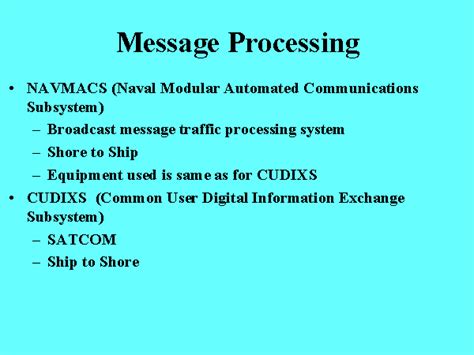 message processing