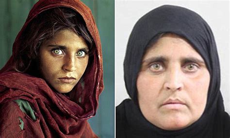 National Geographic Afghan Girl Before After Italy Has Given Safe