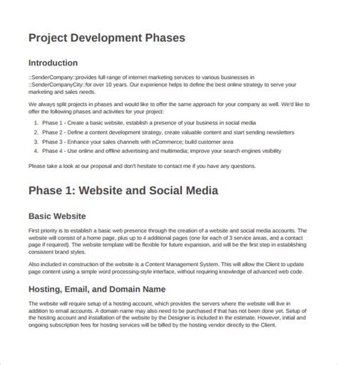 Web Development Rfp Template