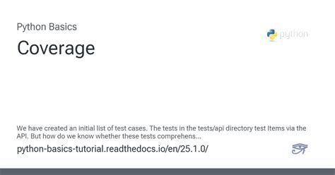 Coverage Python Basics 2510