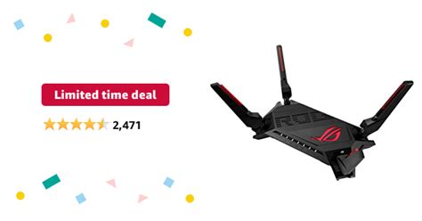 Limited Time Deal ASUS ROG Rapture GT AX6000 Dual Band WiFi 6 Extendable Gaming Router Dual 2