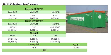 Specificaties Van 40ft Containers Afmetingen Gewicht En Kosten