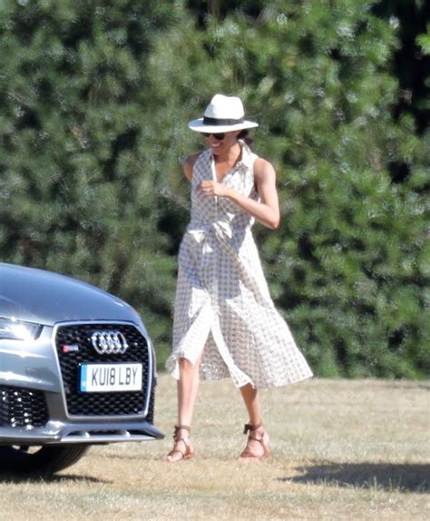 Meghan Markle Watches As Prince Harry Plays At Audi Polo