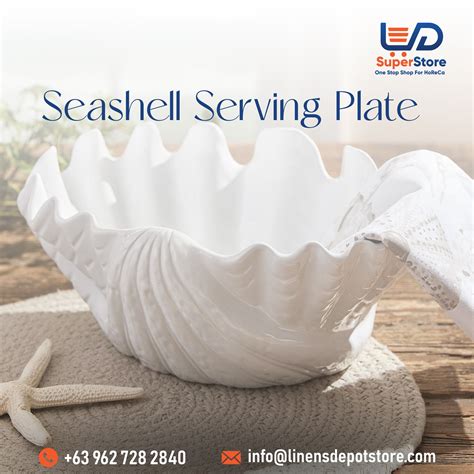 Linens Bring The Beach To Your Table Our Seashell Serving Plate Adds