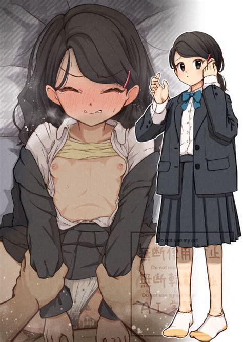 Kasago Wnfj2383 Original 1boy 1girl Bed Black Hair Blush