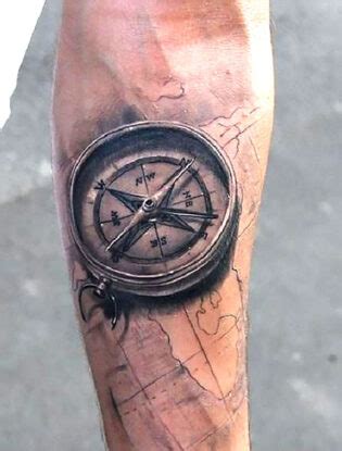20 Cool Compass Tattoo Designs And Meaning The Trend Spotter