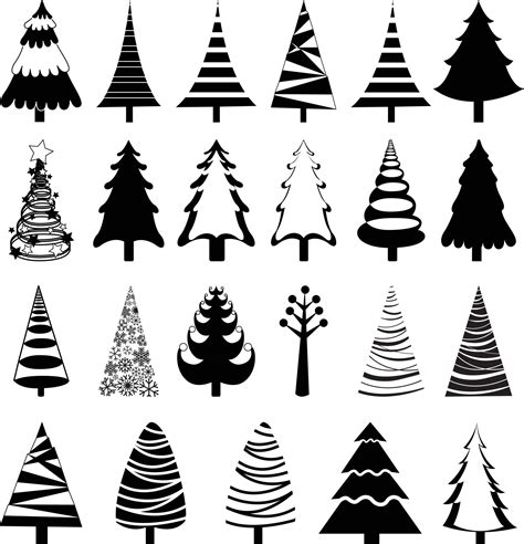 Sprue Trees Vector Collection 4874891 Vector Art At Vecteezy