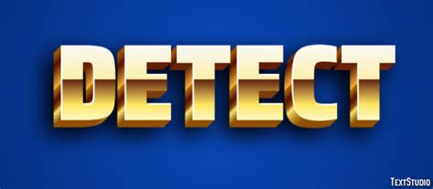 Detect Golden 3d Text Effect Generator
