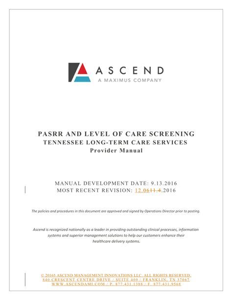 Pasrr And Level Of Care Screening Docest