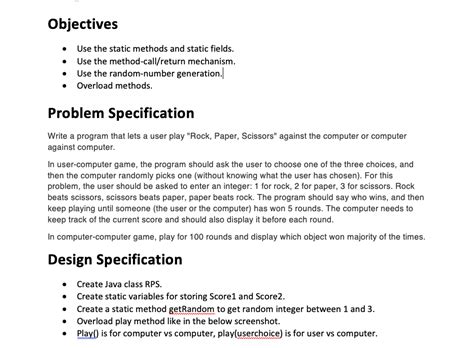 solved objectives use the static methods and static