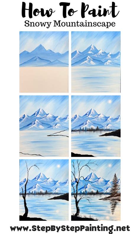 Snowy Mountain Scene Acrylic Painting Tutorial