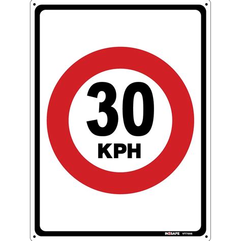 Traffic Speed Sign 30 Kph Cleanline Tasman