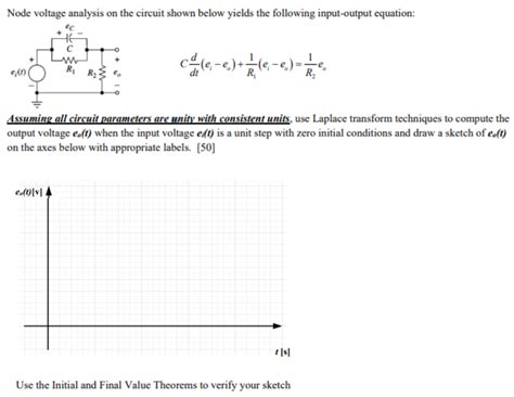 Solved Node Voltage Analysis On The Circuit Shown Below