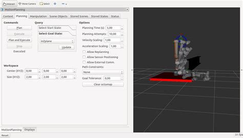 screenshot of a moveit with a planned path executed download