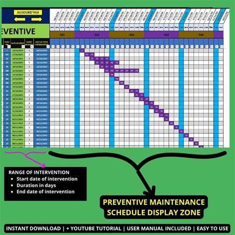 Preventive Maintenance Planning In Excel Preventive Maintenance Excel Preventative