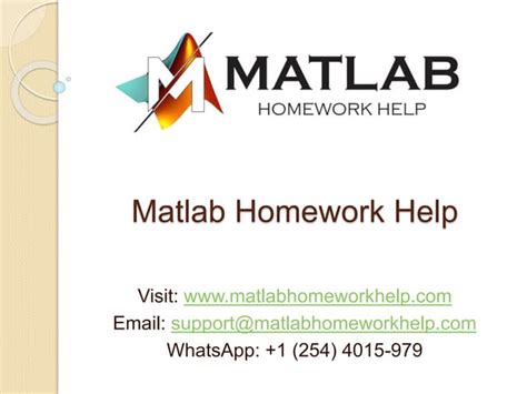 Matlab Homework Help Ppt