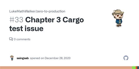 Chapter Cargo Test Issue Issue LukeMathWalker Zero To Production GitHub