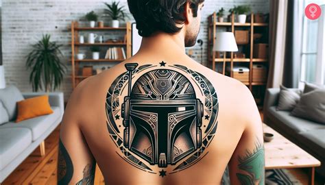 8 Beautiful Mandalorian Helmet Tattoo Designs
