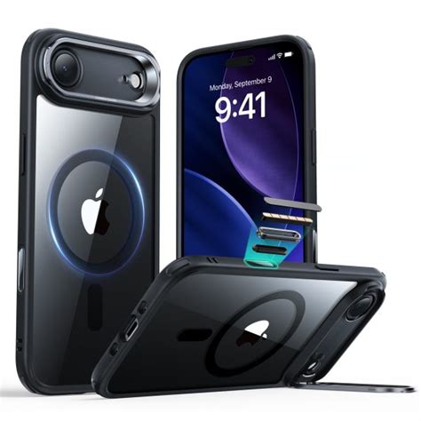 Esr Halolock Classic Hybrid Case With Stash Stand Iphone 17 Air Clear