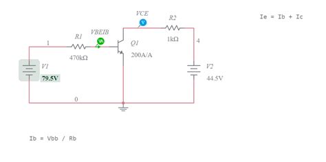 Npn Transistor Common Emitter Input Characteristics Multisim Live