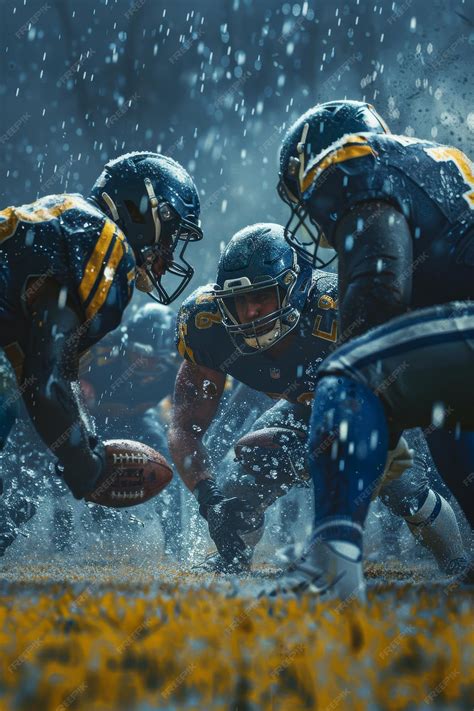 American Football Players On The Field Generative Ai Premium Ai