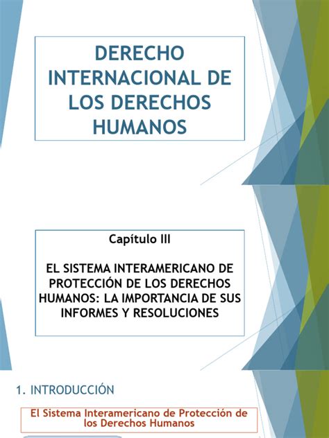 Capitulo Iii El Sistema Interamericano De Protección De Los Derechos