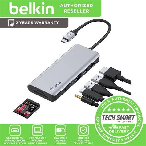 Belkin Usb C Hub In Multiport Docking Station For Macbook Windows W Usb C Power