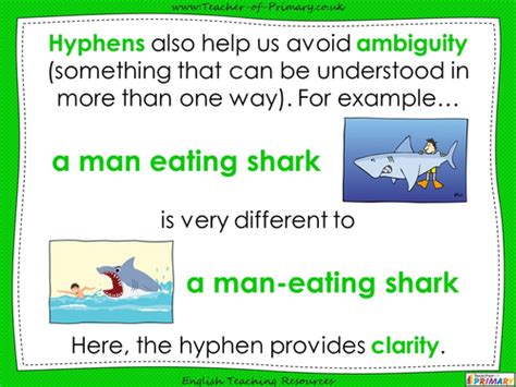Hyphens To Avoid Ambiguity Year 5 And 6 Teaching Resources