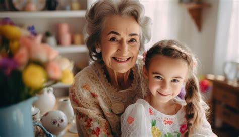 Premium Photo Grandmother And Granddaughter Sharing A Tender Moment