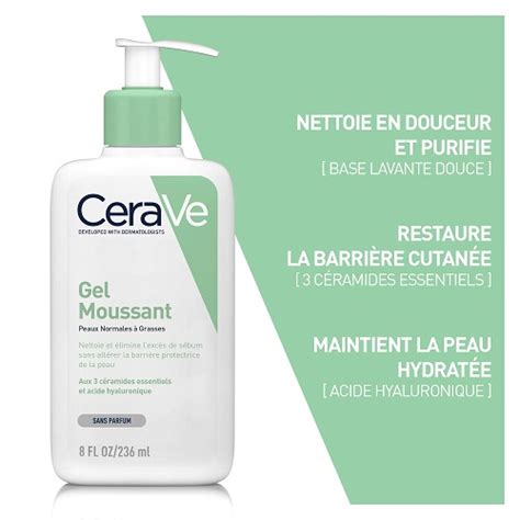 Cerave Gel Moussant 236 Ml Meilleur Prix Paraexpert Tn